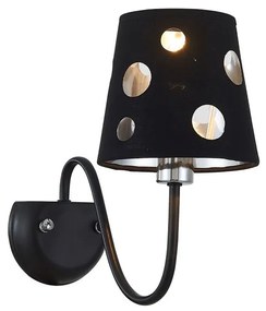 CLX Moderní nástěnná lampa TREVISO, 1xE14, 60W, černá 50401108