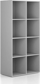 Regál FRAME, nižší, 2 sloupce, 1735 x 872 x 450 mm, šedá
