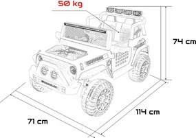 Elektrické autíčko Jeep BEAST 4x4 růžové