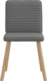 Otočné jídelní židle 6 ks tmavě šedé textil 3315515
