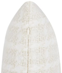 Polštář s kostkovaným vzorem 45 x 45 cm béžový DOURIS Beliani