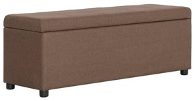 Lavice s úložným prostorem 116 cm hnědá polyester 281320
