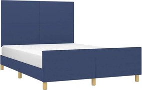 Rám postele bez matrace modrý 140 x 200 cm textil 3124901