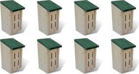 Domečky pro motýly 8 ks 14 x 15 x 22 cm dřevěné 276007