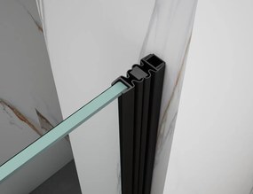 Gelco Spirit Black sprchové dveře do niky 140 x 200 cm posuvné černá čiré sklo GI1014B