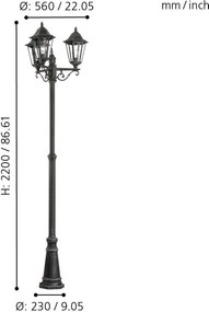 EG 93465 Svítidlo venkovní stojací 93465 - EGLO