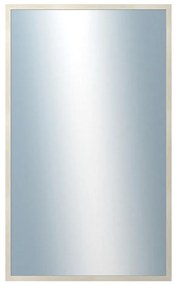 DANTIK - Zarámované zrcadlo - rozměr s rámem cca 60x100 cm z lišty KASETTE bílá prodřená (2756)