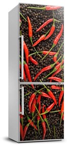 Wallmuralia Nálepka na ledničku fototapeta Chilli papričky 60x180 cm