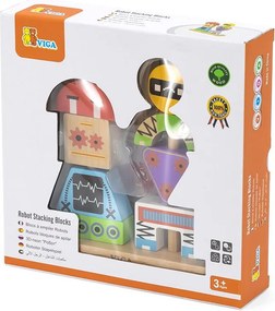 Dřevěné kostky Viga Robot