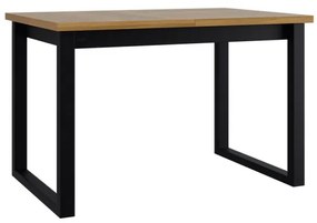 Jídelní stůl Elarno 92 x 160/240 III L, Barva dřeva: sonoma-L, Barvy nožiček: černý kov