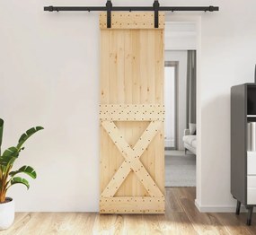 vidaXL Posuvné dveře s kováním 70 x 210 cm masivní borové dřevo [3202979]
