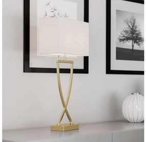 ByRydens 2829610-5000 - Stolní lampa OMEGA 1xE27/5W/230V bílá/zlatá 2829610-5000