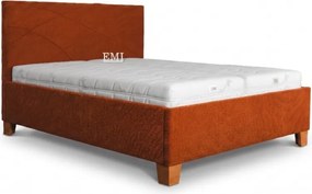 Postel čalouněná ZINNA + lamelový rošt + matrace EMI