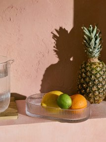 Sinsay - Oválná miska s rýhováním - bílá