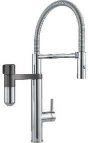 Franke Filtrační baterie - Vital Tap dřezová baterie s filtračním zařízením, flexibilním ramenem a sprškou, chrom/gun metal 120.0621.230