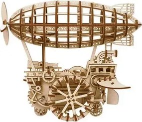 RoboTime 3D dřevěné mechanické puzzle Fantastická vzducholoď / od 14 l