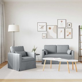 Set pohovek 2 ks Světle šedá textil 3407493