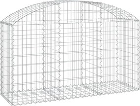 Klenutý gabionový koš 150 x 50 x 80/100 cm pozinkované železo 153454