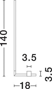Černá kovová LED stojací lampa se stínidlem z akrylového skla (výška 140 cm) Raccio – Nova Luce