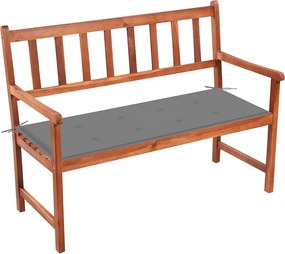 Zahradní lavice s poduškou 120 cm masivní akáciové dřevo 3063769