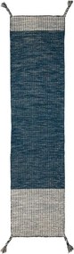 Flair Rugs, Ručně tkaný kusový běhoun Indira Blue, 60x200, modrá, chodba / předsíň