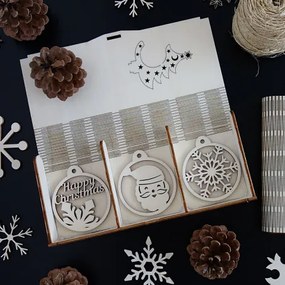 Vánoční ozdoby ze dřeva a plastu, vánoční dekorace dřevěné, dřevěné doplňky PR0096-Christmas decorati HEU-