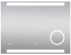 Silver Zrcadlo s LED osvětlením Rey, 80 × 60 cm