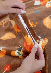 MK Lůžkoviny Mikroplyšové povlečení Exclusive - Podzimní les hnědý 140 × 200 cm, 70 x 90 cm