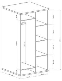 CALI | šatní skříňky C-1 + NOHY | artisan