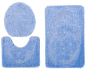 Koupelnové předložky 1125 modré 3 ks 50x80cm