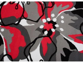 Kusový koberec PP Velké květy červený 80x150cm