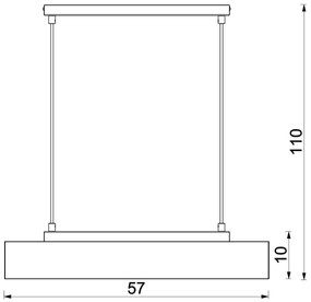 Lustr na lanku MAISON 3xGU10/8W/230V hnědá/dub