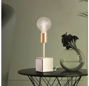 Eglo 390169 - Stolní lampa CARMITA 1xE27/40W/230V zlatá/bílý mramor