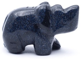 Milujeme Kameny Avanturín modrý syntetický - nosorožec - tromlovaný kamen