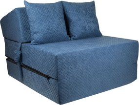 Fimex Rozkládací křeslo - matrace pro hosty Comfort tmavě modré 70x200x15 cm
