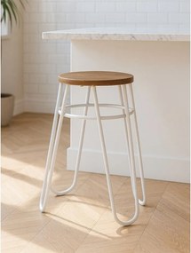 Šedá/v přírodní barvě stolička z jilmového dřeva District – Premier Housewares