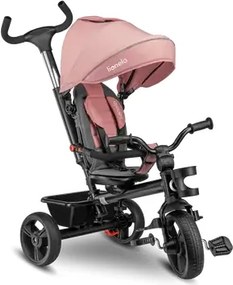 LIONELO Tříkolka 2v1 Haari Bubblegum / Nosnost 25 kg
