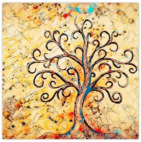 Obraz - Mozaikový strom života (30x30 cm)