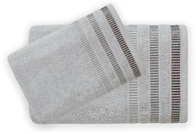 Bavlněný ručník Sagitta 70x140 cm stříbrný