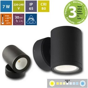 LED svítidlo McLED Verona R 7W 4000K IP65 černá ML-518.014.19.0