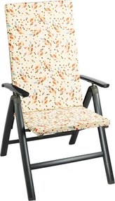 Bellatex Sedák na zahradní židli 47x115 cm Lísteček hnědá, béžová