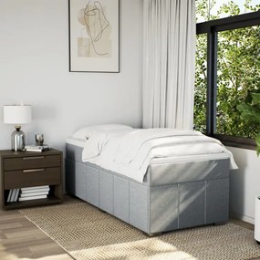 Box spring postel s matrací světle šedá 90x200 cm textil 3285442