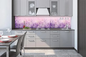 DIMEX | Fototapeta do kuchyně Levandule KI-260-124 | 260 x 60 cm | fialová, růžová