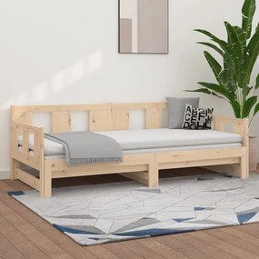vidaXL Výsuvná postel masivní borovice 2x (90 x 200) cm [820283] Barva: Přírodní