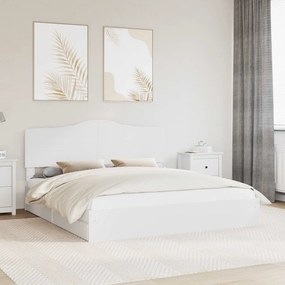 Postel s úložným prostorem Bílá 180 x 200 cm Kompozitní dřevo 3413478