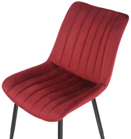 Jídelní židle Formby - samet | červená