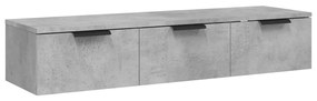 Nástěnná skříňka betonově šedá 102x30x20 cm kompozitní dřevo
