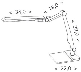 Ecolite LBL1207-CR - LED Stmívatelná stolní lampa MATRIX LED/10W/230V