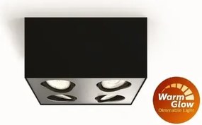 Philips Box 4x4.5W černá / LED stropní bodové svítidlo / 2000lm / 2200