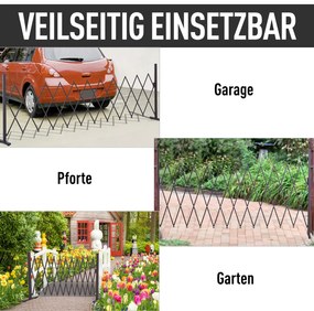 Outsunny nůžková mřížová brána, výsuvná 35-300 cm, ideální pro zahradu, hliník, hnědá, H103,5 cm| Aosom